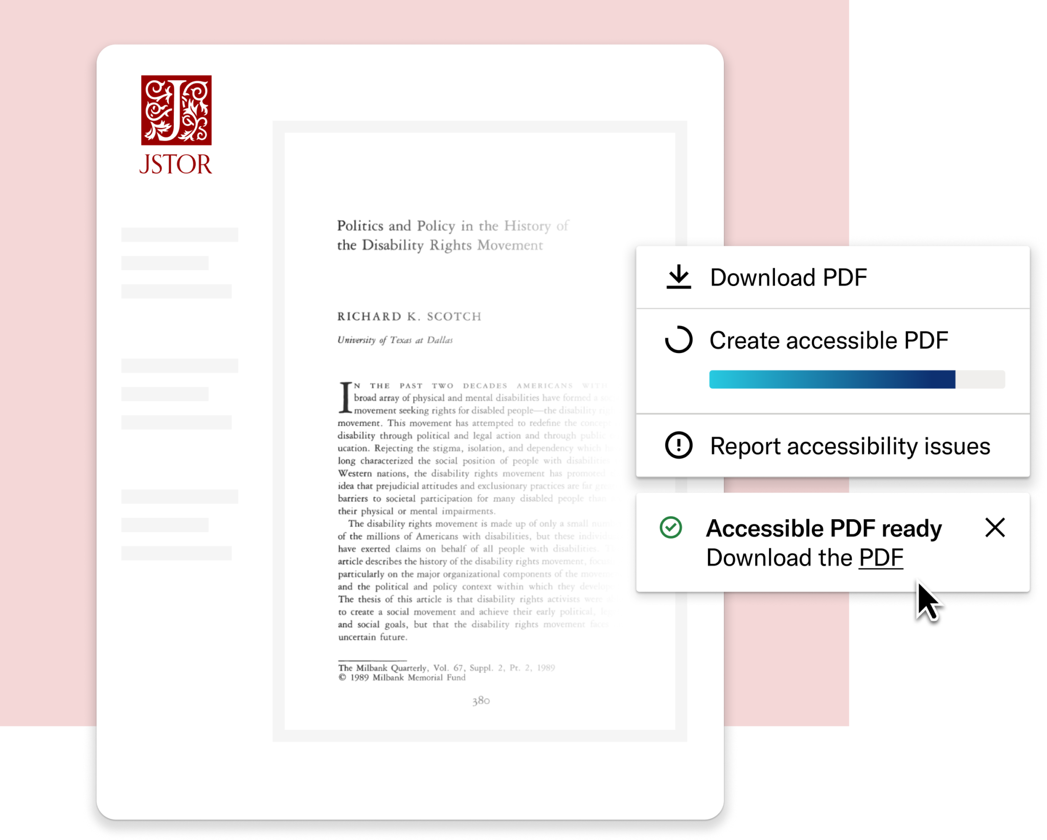 Improving accessibility on JSTOR: what libraries and users can expect ...